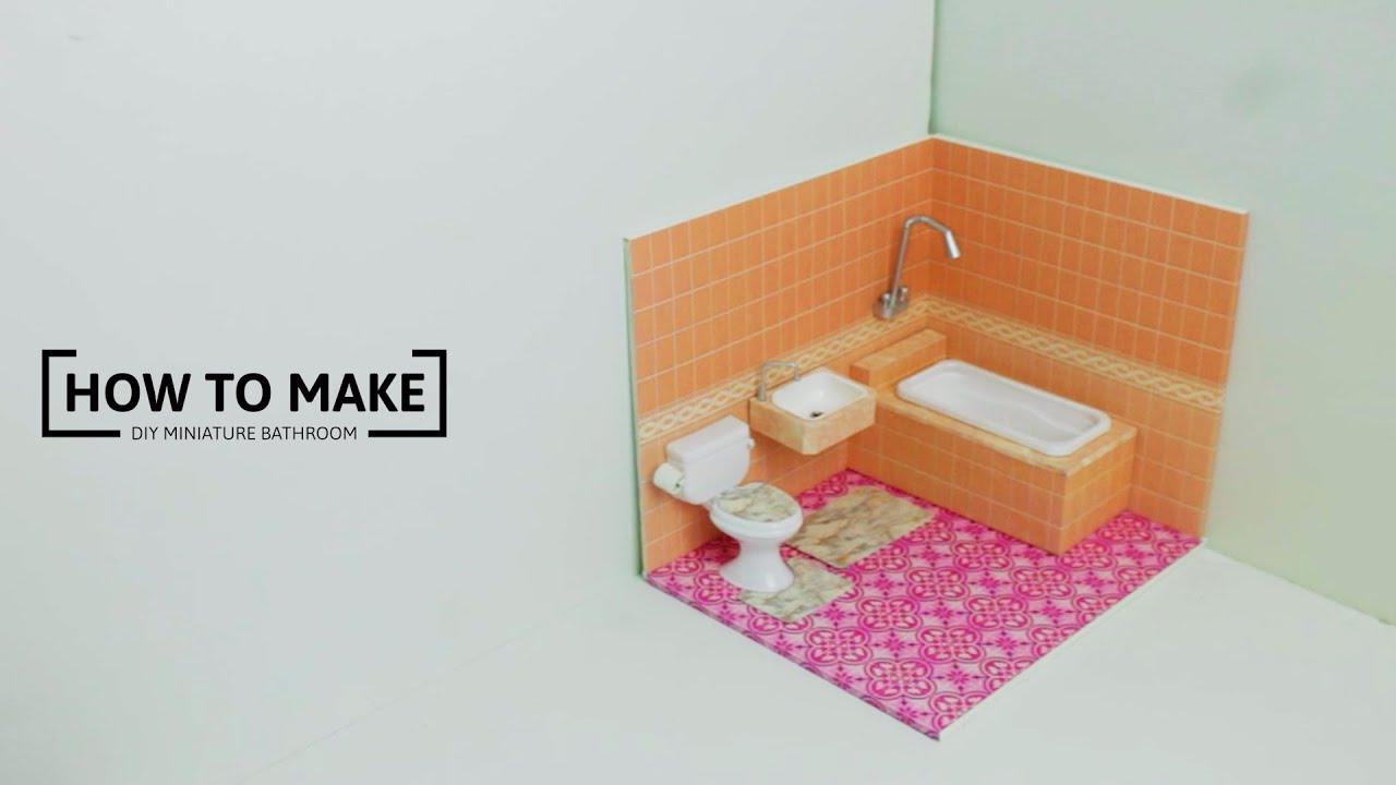 How to make a DIY Miniature Bathroom Part 1| Miniature Tutorial - YouTube