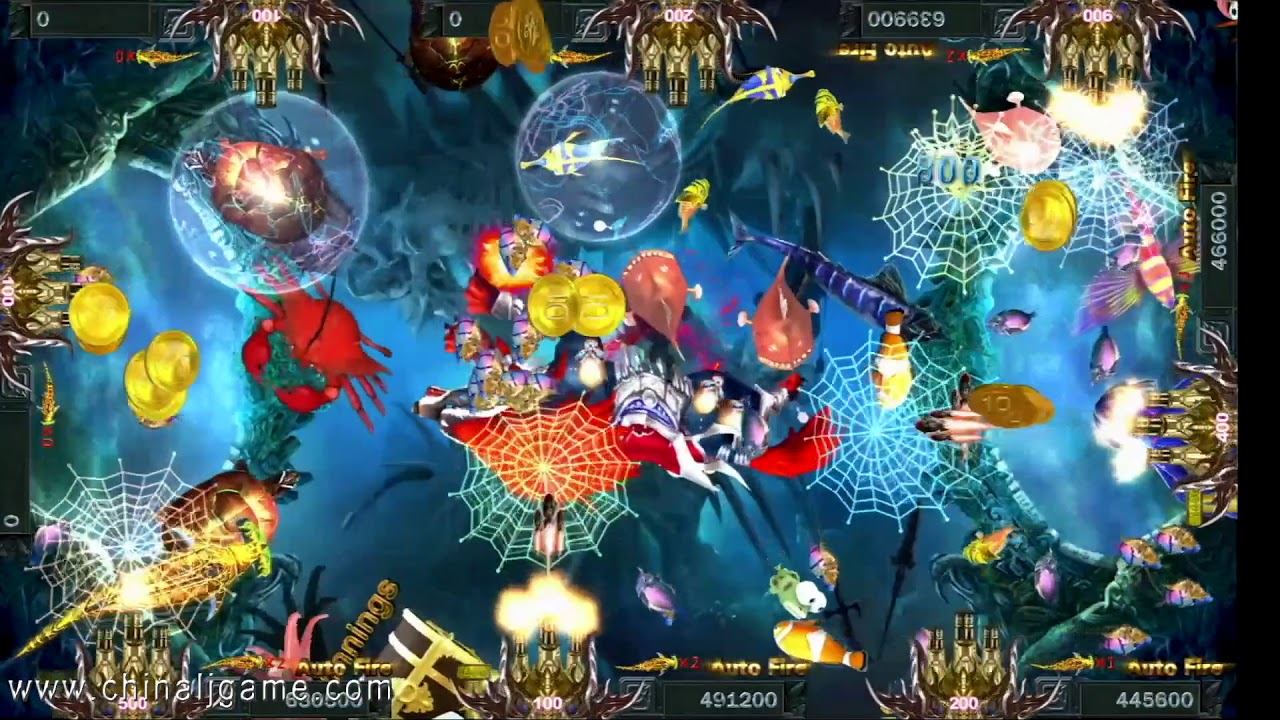 Aliens Attack Skilled Arcade Fishing Hunting Catch Fish Table Game ...