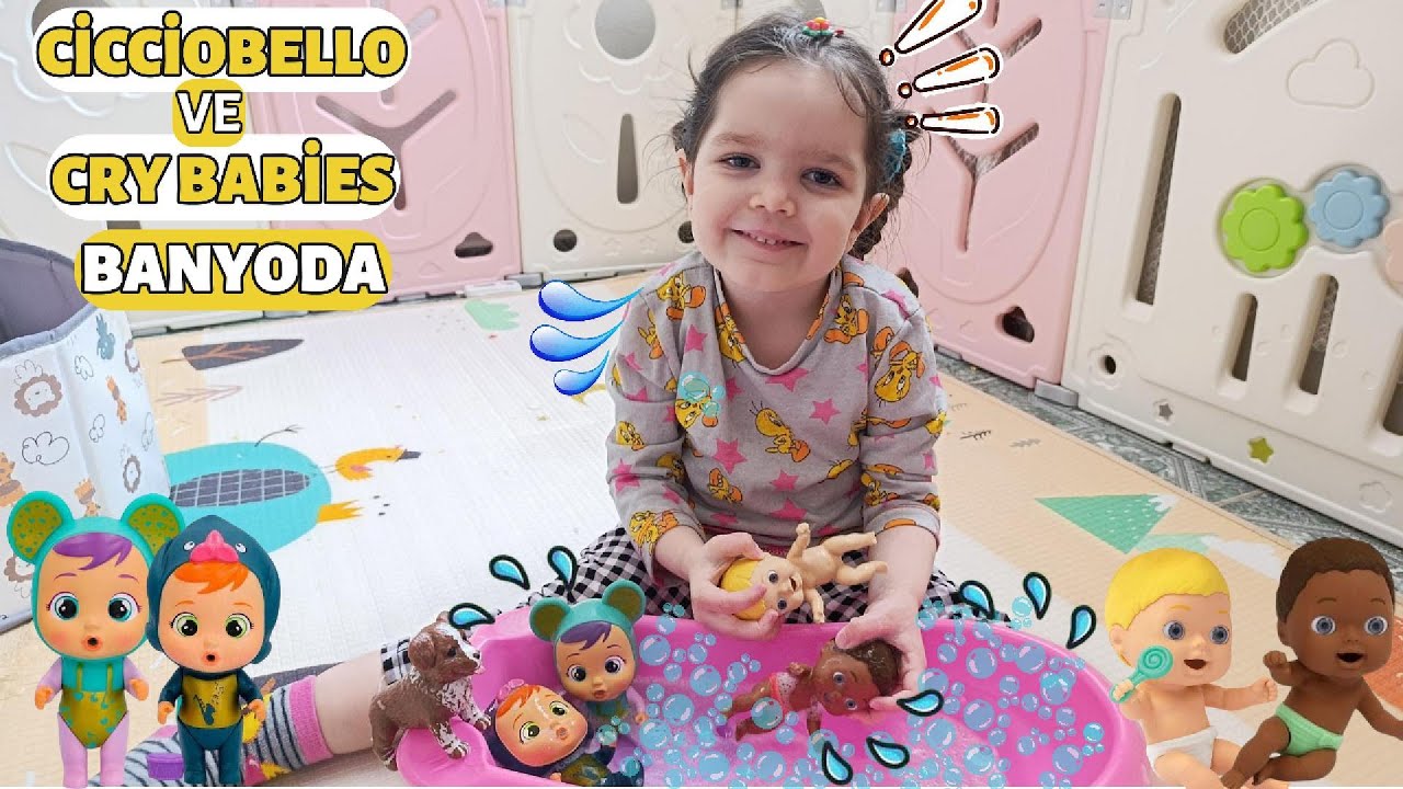 Eğitici Oyunlar.CİCCİOBELLO VE CRY BABES MELEK İLE BANYODA EVCİLİK.! Eğlenceli Videolar ...