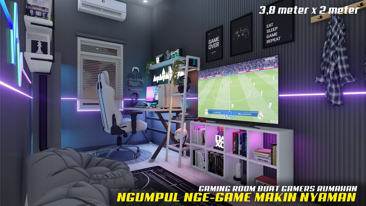 Ngumpul Nge-Game Makin Nyaman - GAMING ROOM 3,8mx2m - YouTube