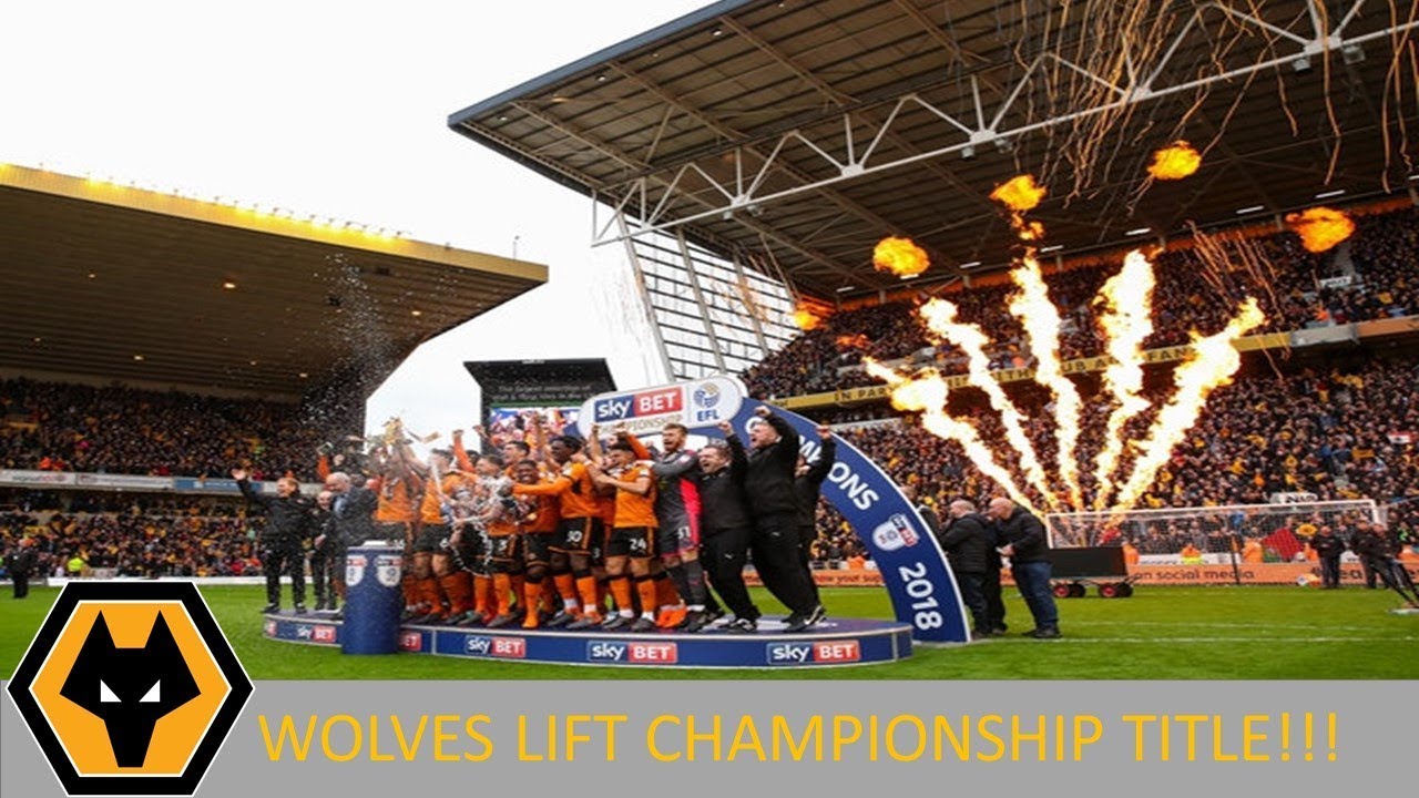 WOLVES LIFT CHAMPIONSHIP TROPHY!!!!! - YouTube