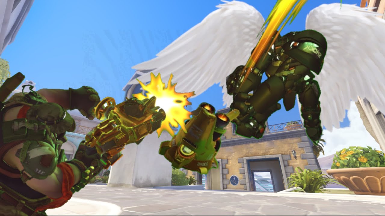 Flying Rein - Huge 250 dmg Shatter Reinhardt (SevenDeagle - Pugs) - YouTube