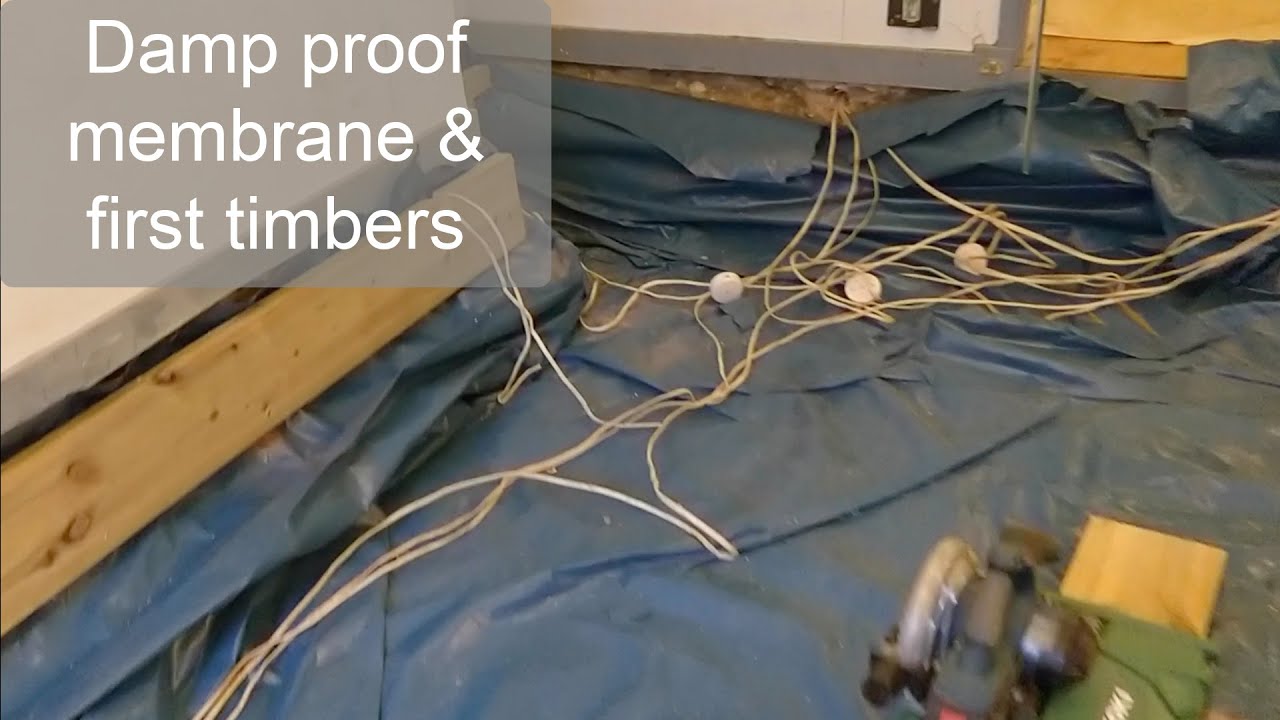 Damp proof and first timber - YouTube