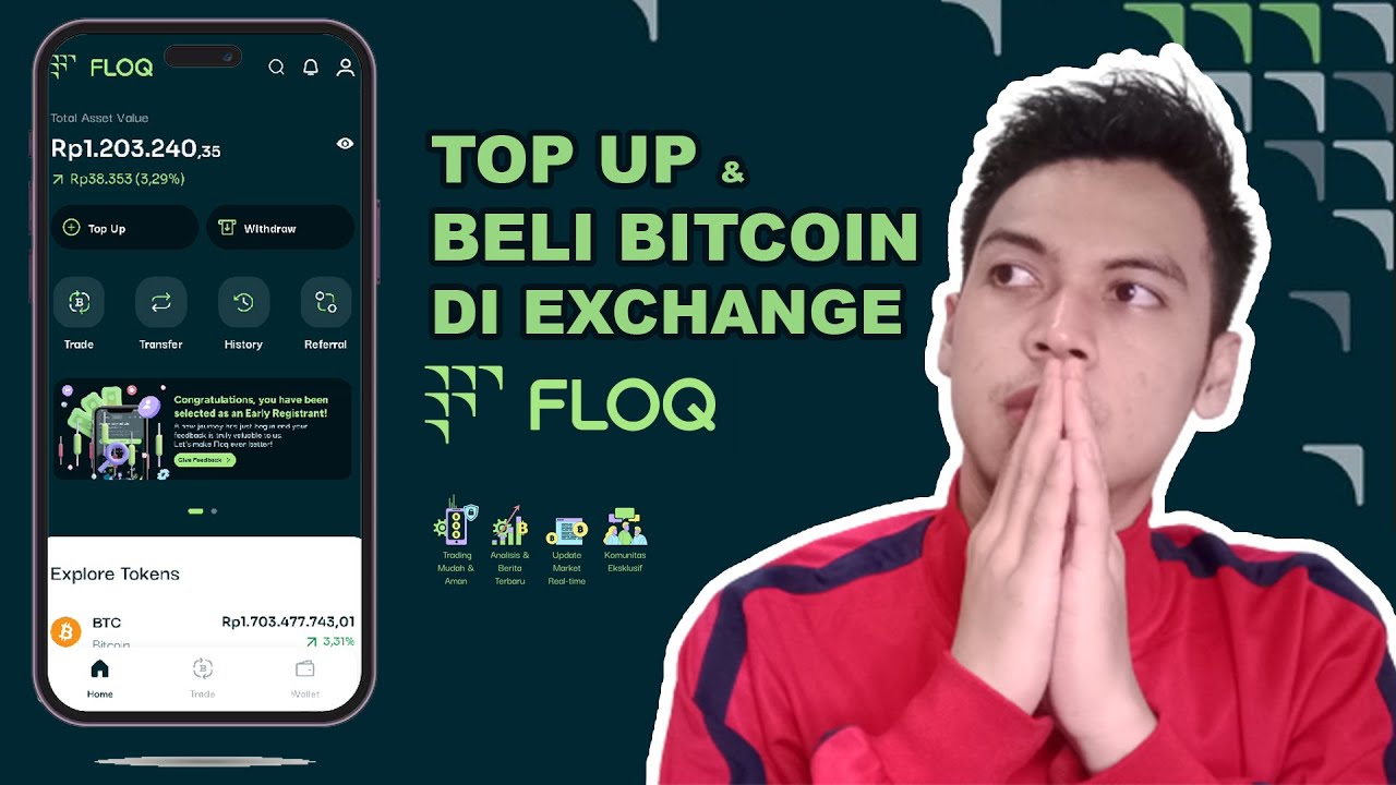 TOP UP DAN BELI BITCOIN DI APLIKASI FLOQ EXCHANGE TIMOTHY RONALD - YouTube