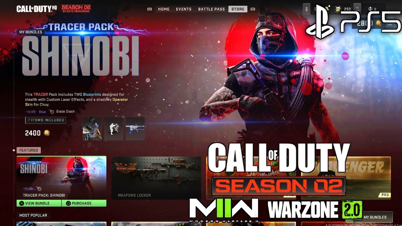 Shinobi MW2 Season 2 | Shinobi Bundle MW2 | MW2 Shinobi Bundle | Modern ...