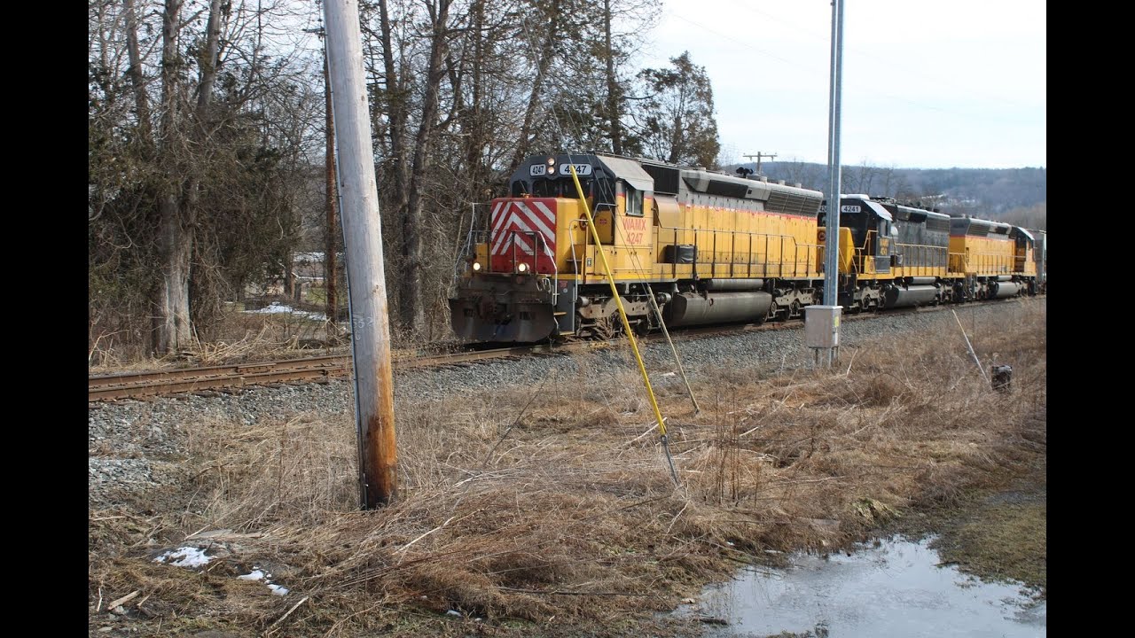ITHACA CENTRAL RAILROAD IN SPENCER NY HEADING TO ITHACA YARD WITH A ...