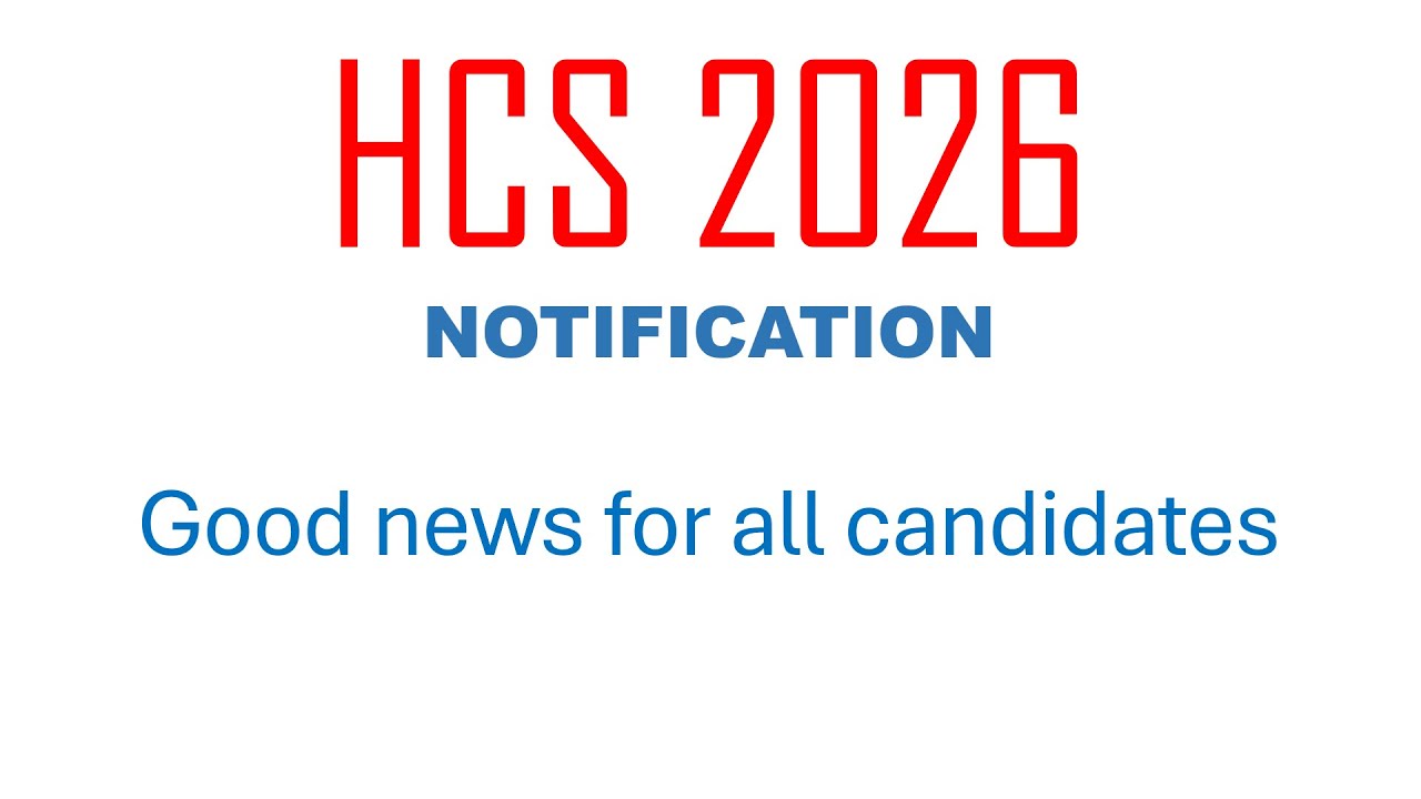 HPSC HCS official Notification all details - YouTube