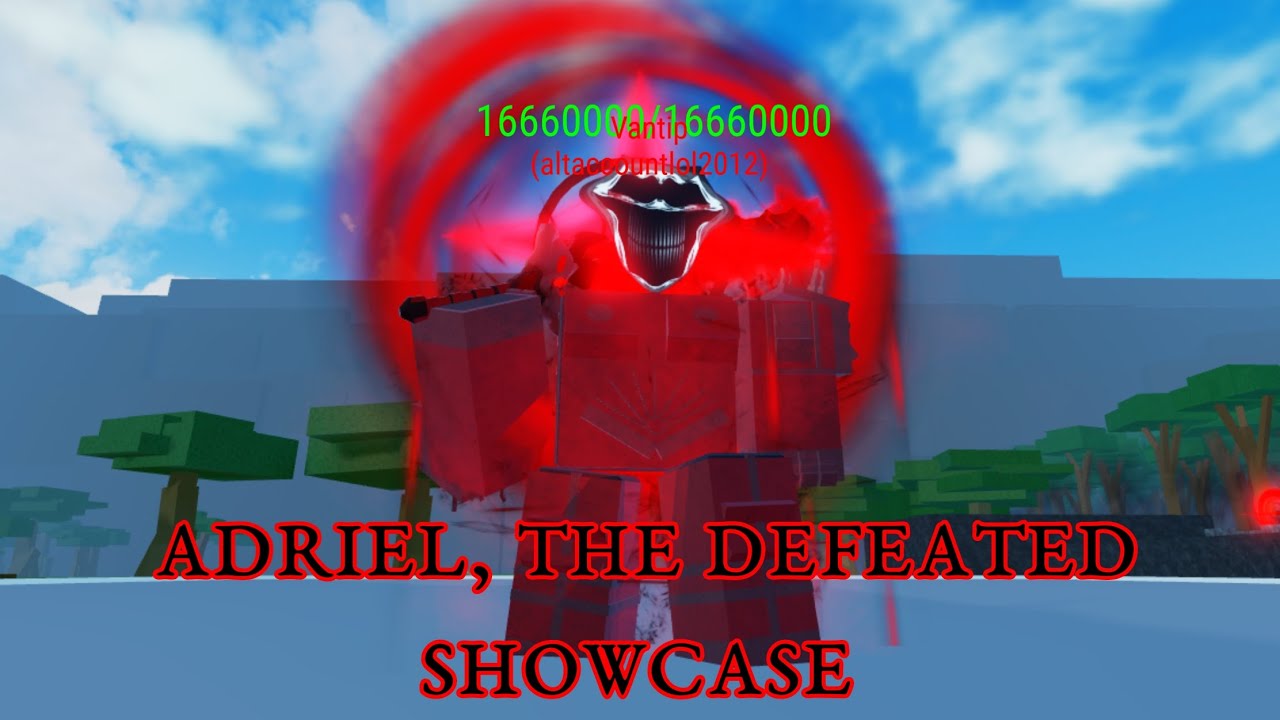 Adriel the defeated showcase | Unfamiliar universe incident - YouTube