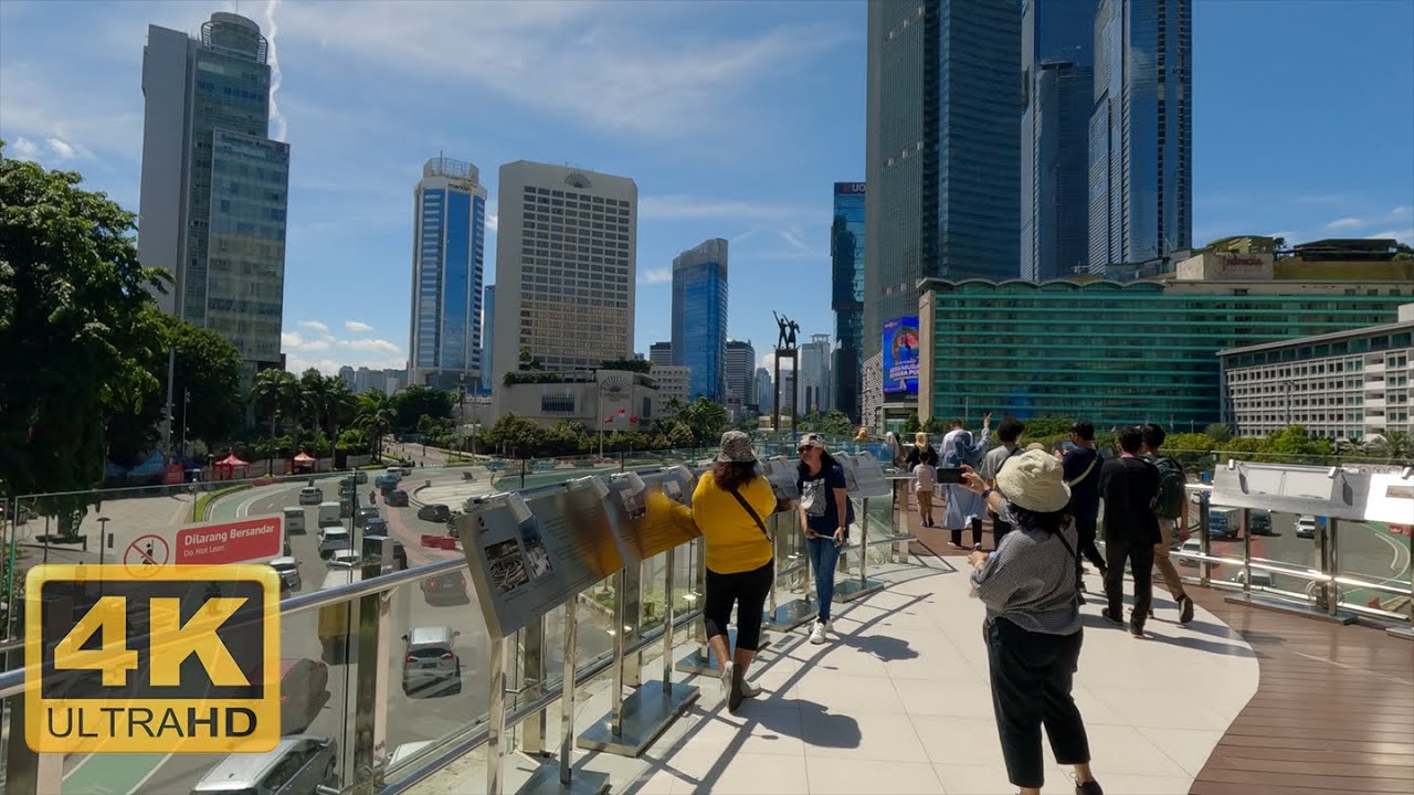 4K Virtual Walking Tour - Bundaran Hi To Dukuh Atas - Downtown Jakarta ...