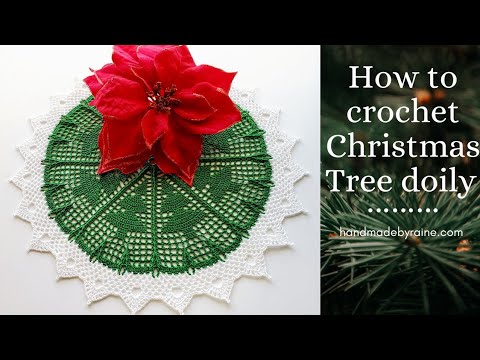 How to crochet Christmas Tree doily 🎄 - YouTube