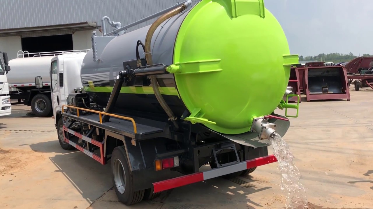 How to operate isuzu cesspit tanker - YouTube