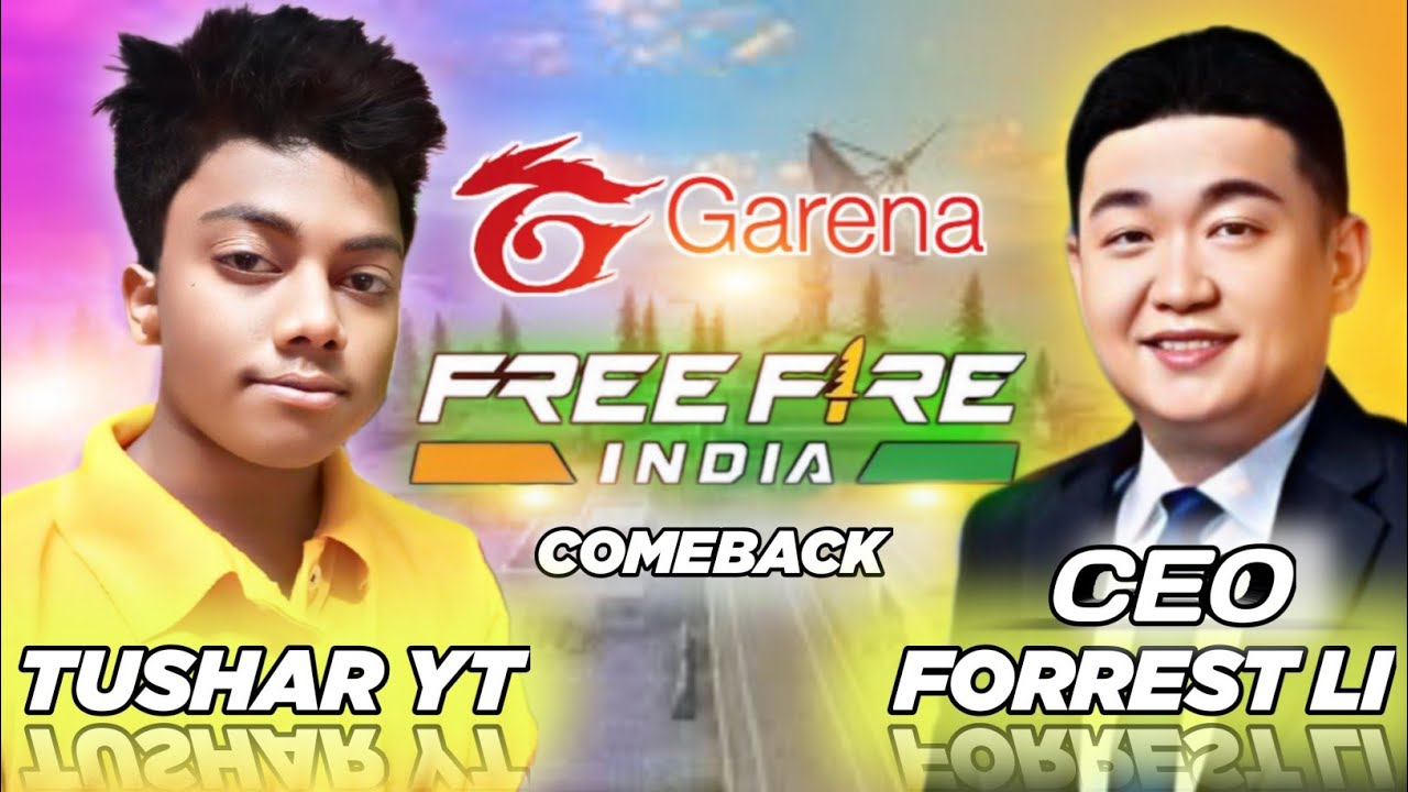 Free Fire india🇮🇳 coming soon! & very good news ️CEO of garena Forrest Li! - YouTube