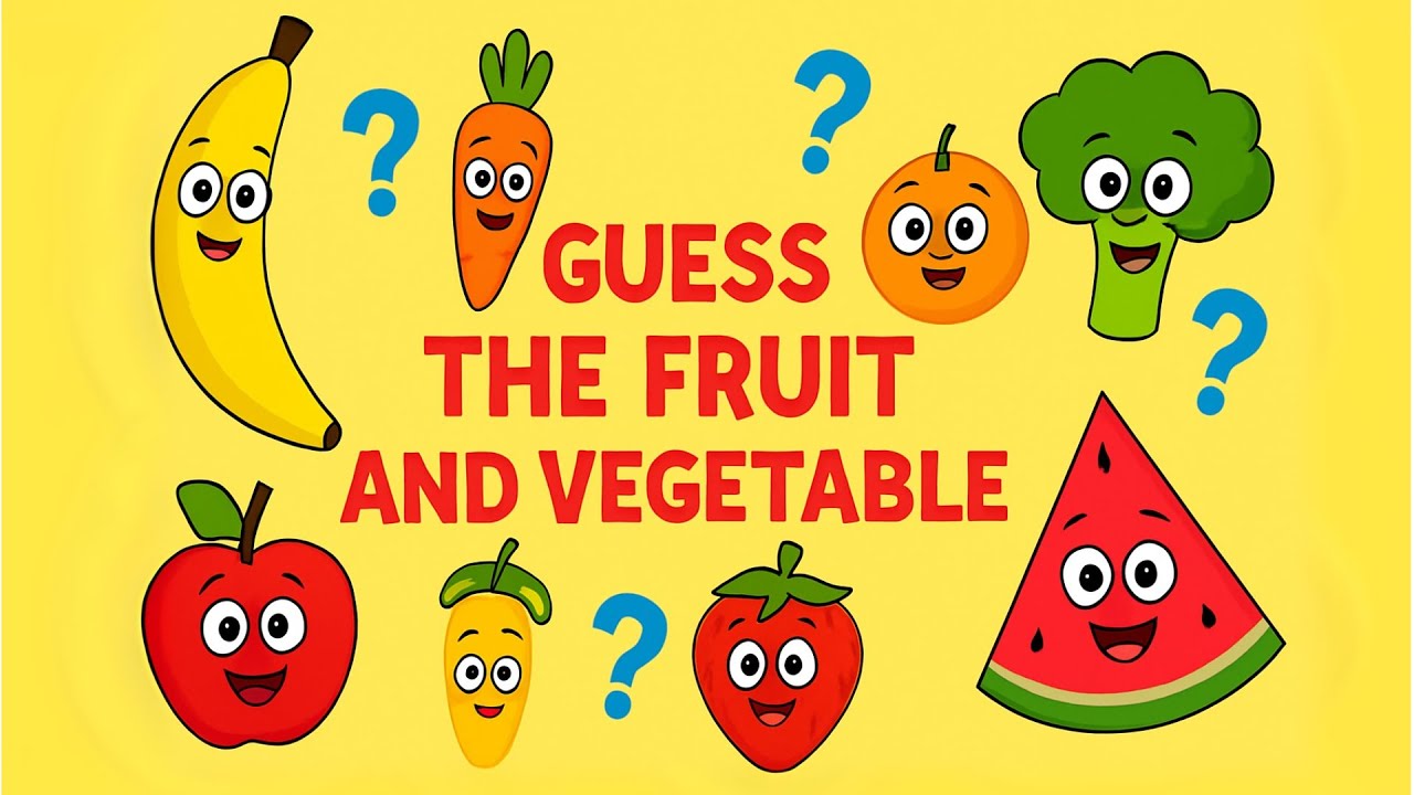 Guess the Fruit and Vegetable | Fun Game for Kids and Preschoolers ...