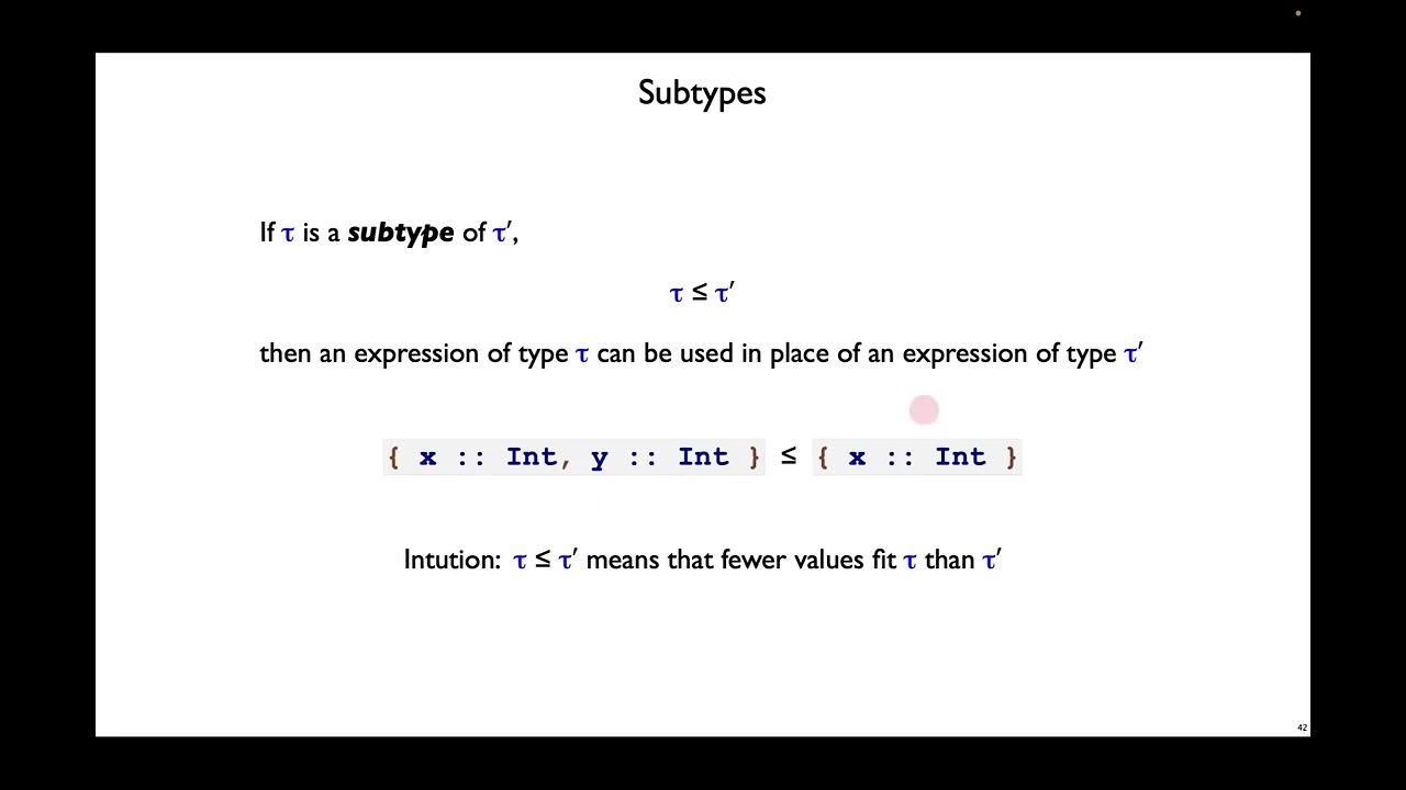 Subtyping 2 — subtypes - YouTube