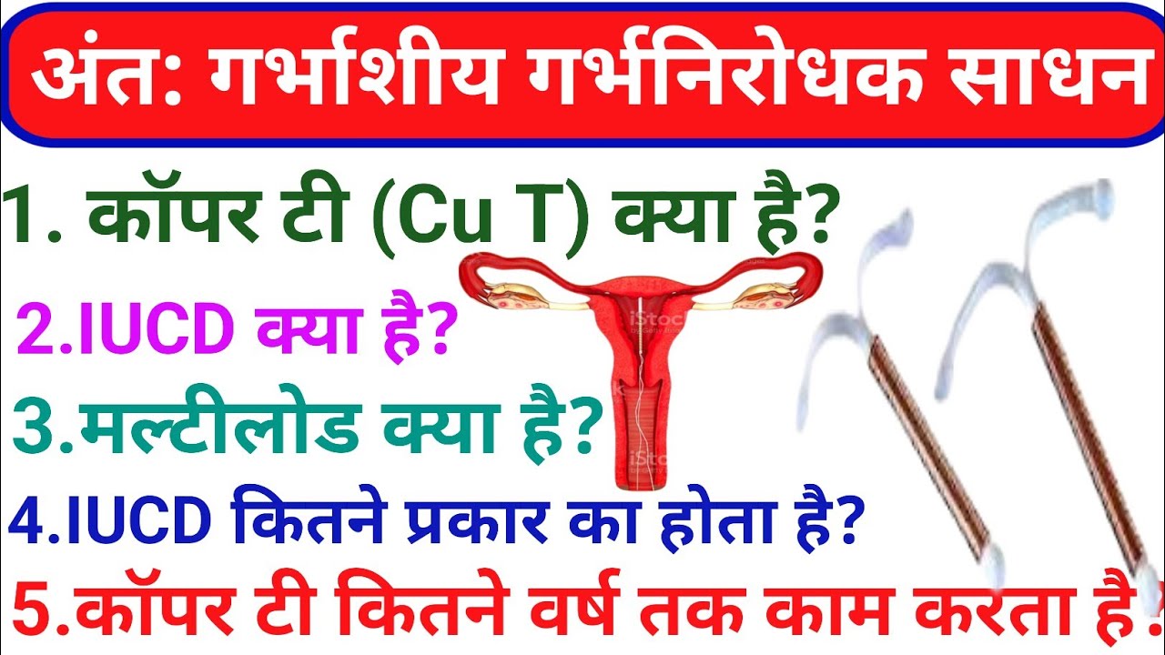 गर्भनिरोधक साधन | IUCD | कॉपर टी | Cu T | Copper T | multiload ...