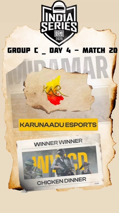 WWCD by Karunadu Esports | realme BGIS 2025 | THE GRIND | Group C - Day 4 Match 20 Highlights # ...