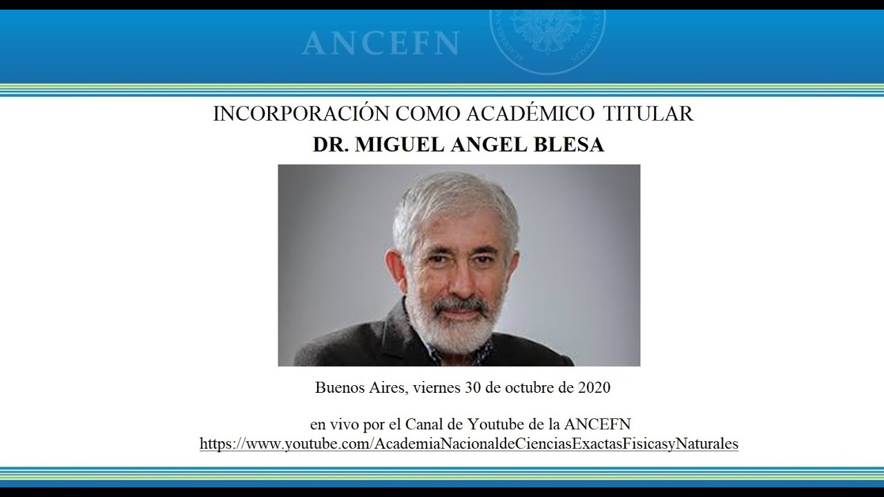 Incorporación del Dr. Blesa como Académico Titular - YouTube