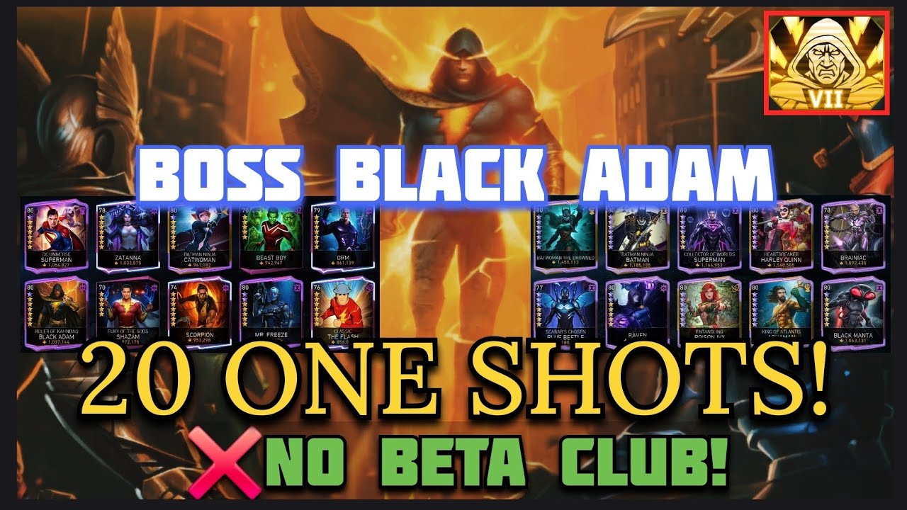 20 ONE SHOTS Boss BLACK ADAM!🔥 (NO BETA CLUB) H7 Ancient Judgment Solo ...