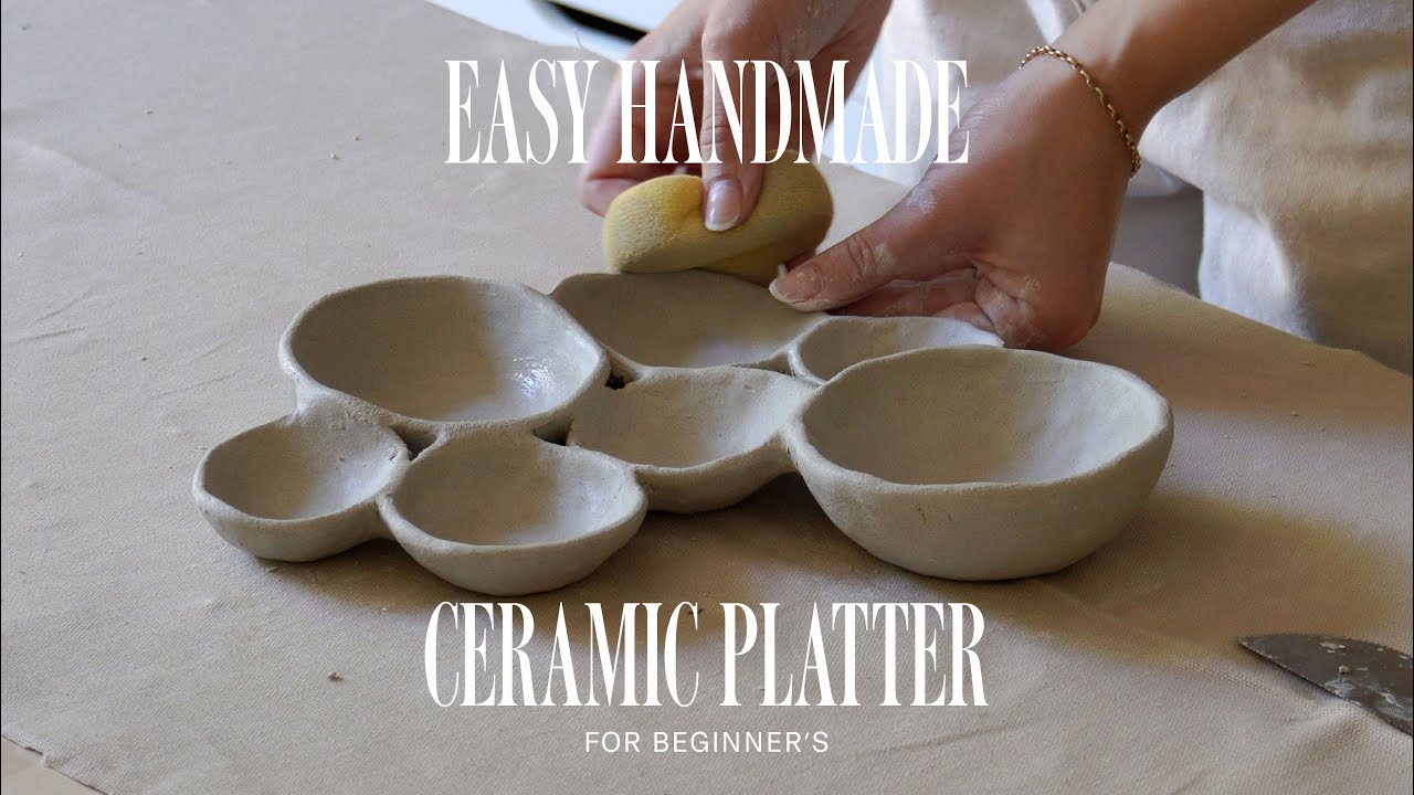 Easy Handmade Ceramic Platter for Beginners | Pinch Pot Technique - YouTube