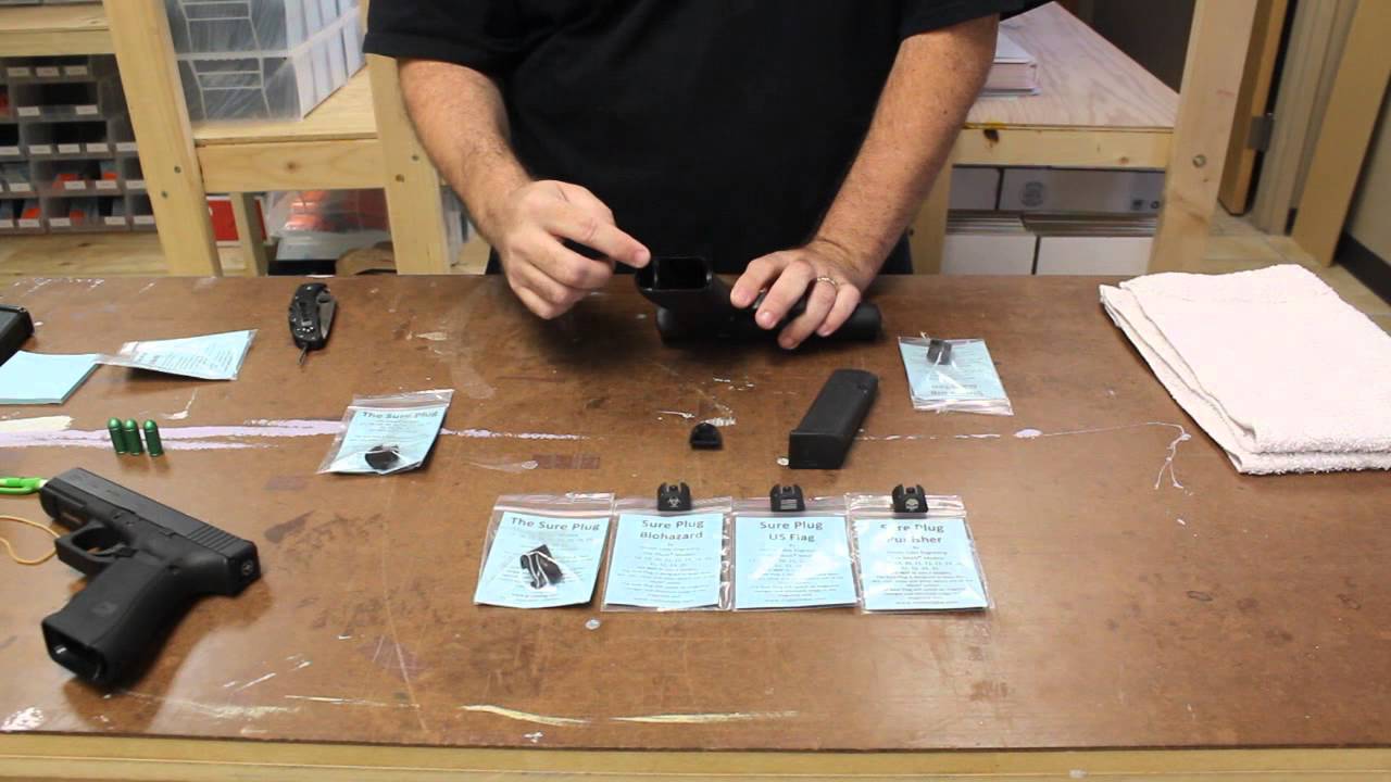 Sure Plug backstrap channel plug for Glock pistols Installation - YouTube