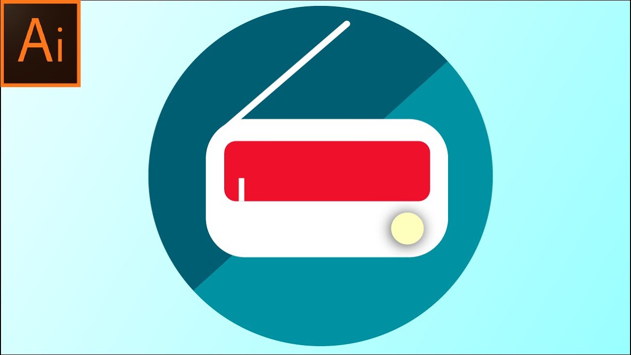 How to make radio design adobe illustrator - YouTube