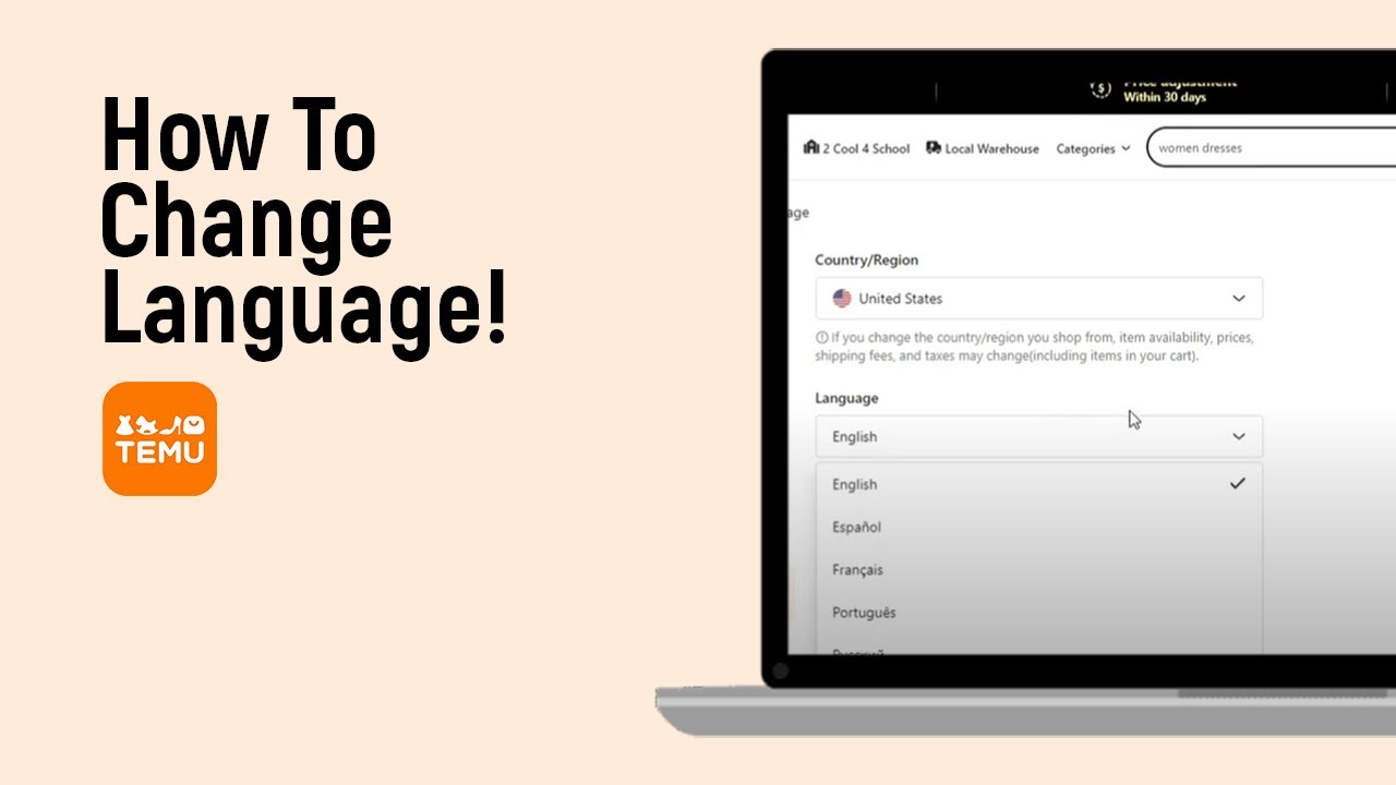 How to Change Language on the Temu Website [easy] - YouTube