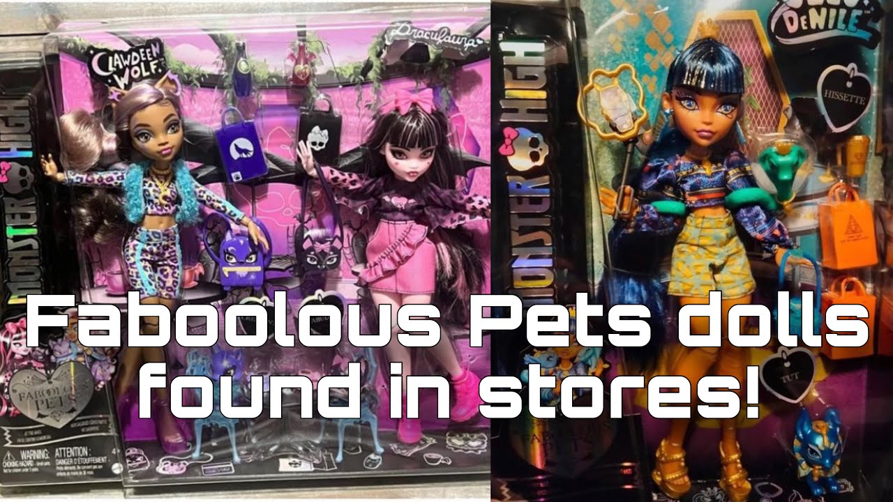 MONSTER HIGH NEWS! G3 Faboolous Pets Cleo + Draculaura and Clawdeen 2 ...