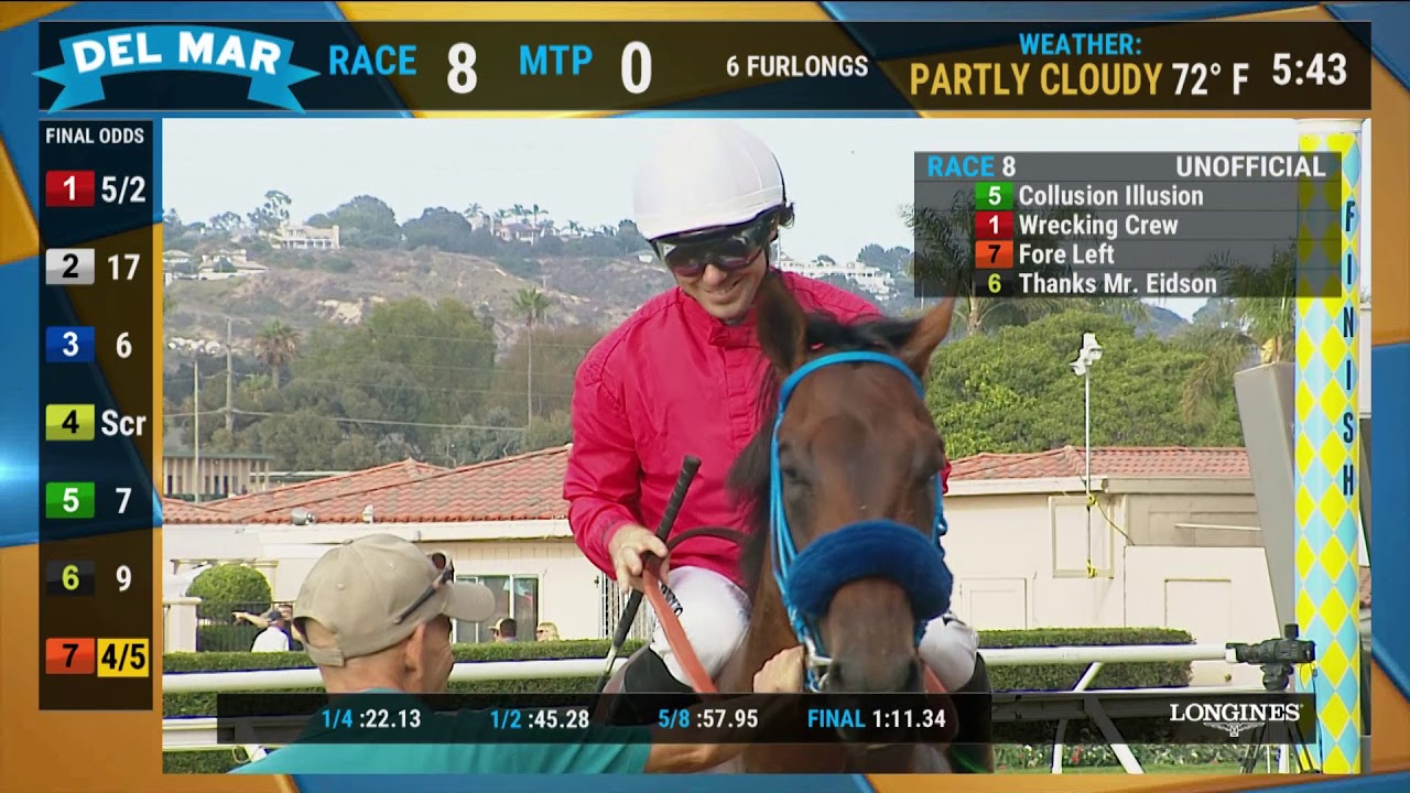 Collusion Illusion wins Best Pal Stakes (Grade II) Race 8 at Del Mar 08 ...
