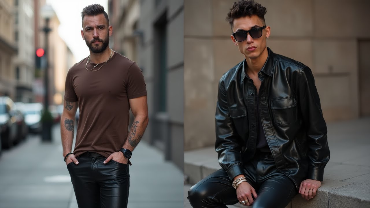 Leather and Style: How Men Create Spectacular Looks. - YouTube