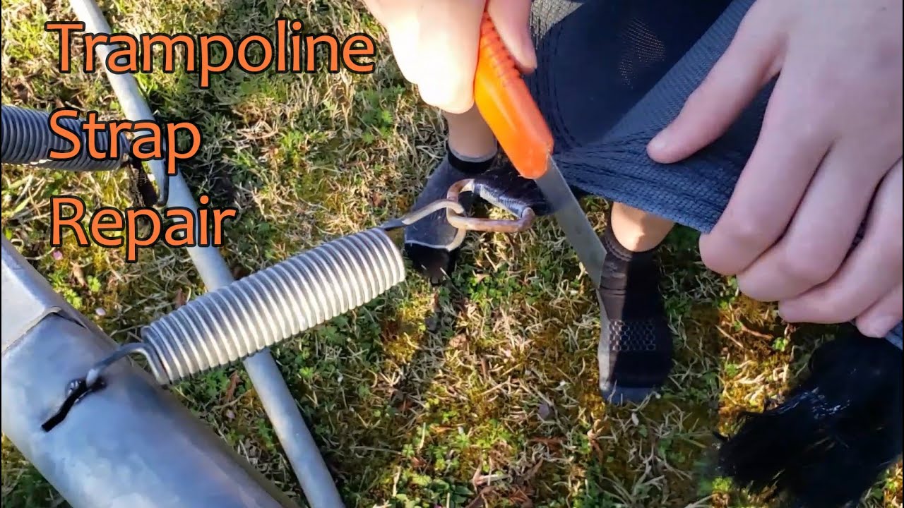 How to fix and replace deteriorating springs and straps on a trampoline ...