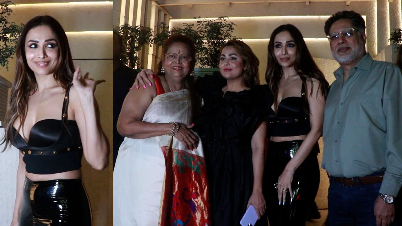 Malaika Arora Spotted With Family At Akina Restaurant In Bandra - YouTube