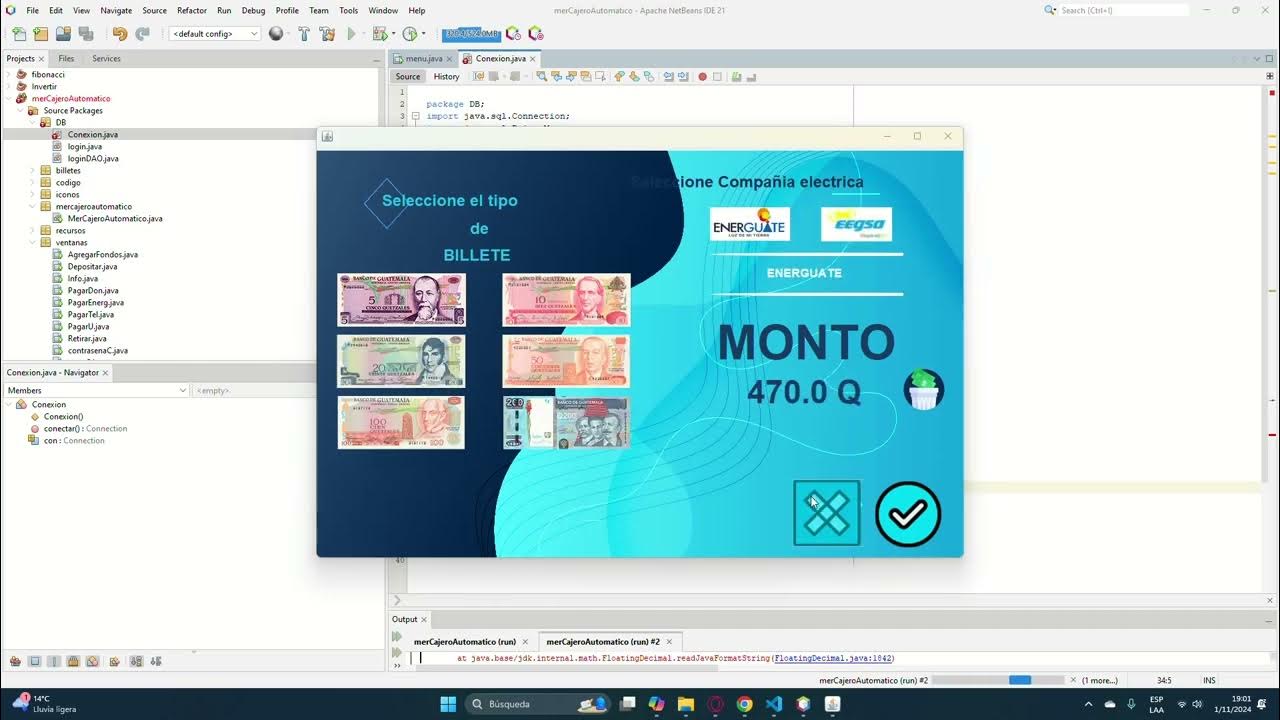 Simulador de Cajero Automático en Java JFORM - YouTube