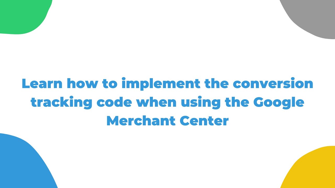 How to Implement your Google Ads Conversion Tracking Code - YouTube