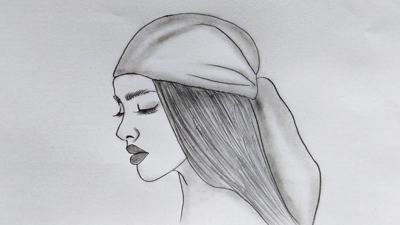 How to draw a beautiful woman face | Easy pencil drawing step by step ...