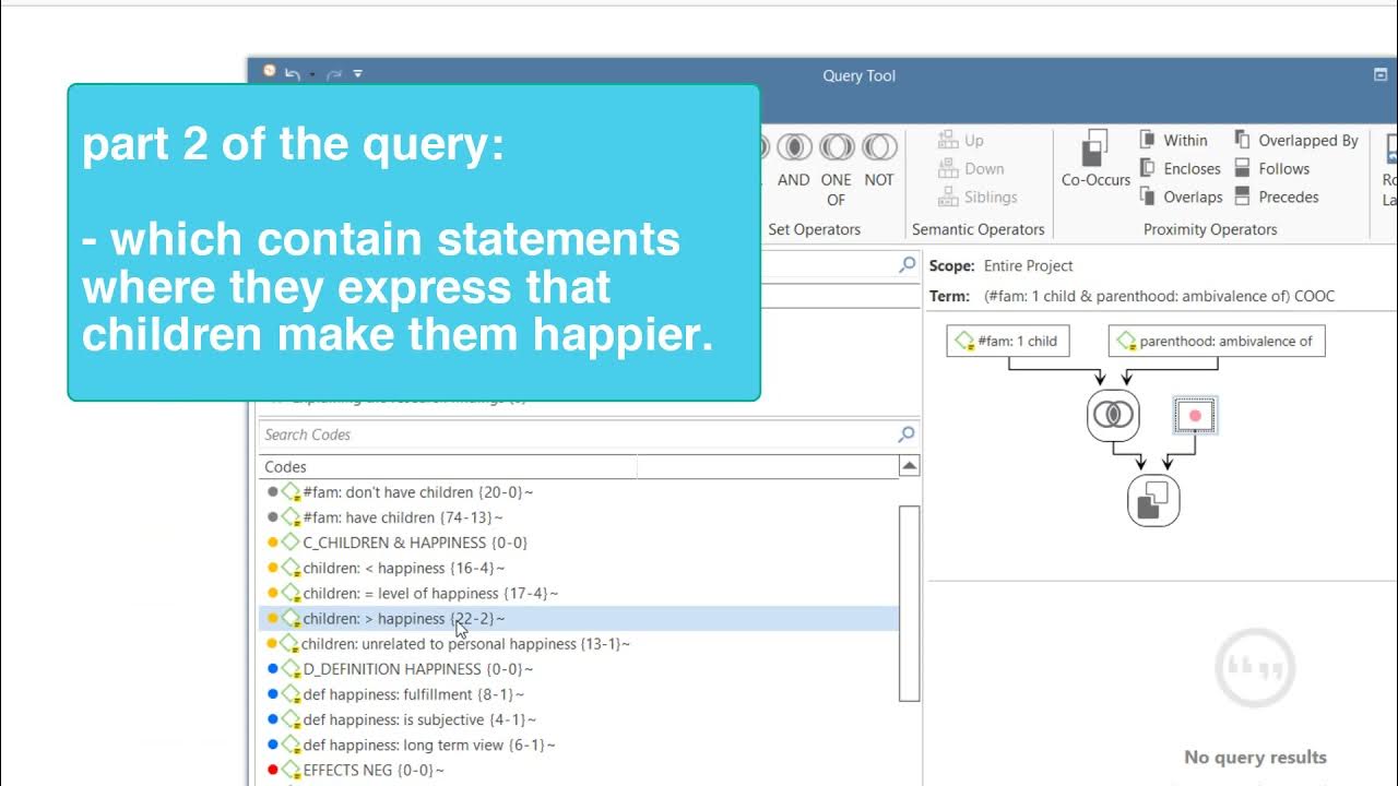 Query Tool - Example queries ATLAS.ti 9 Windows - YouTube
