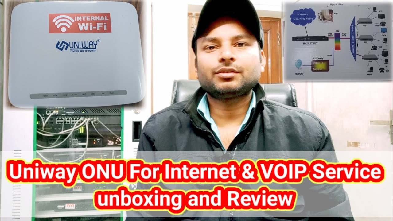 Uniway ONU For Internet & VOIP Service unboxing and Review by ...