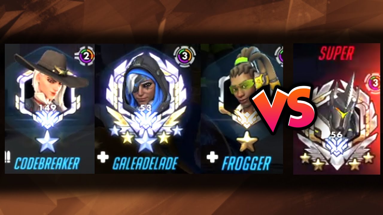 GALE ANA + FROGGER LUCIO + CODEBREAKER ASHE VS SUPER REINHARDT ...