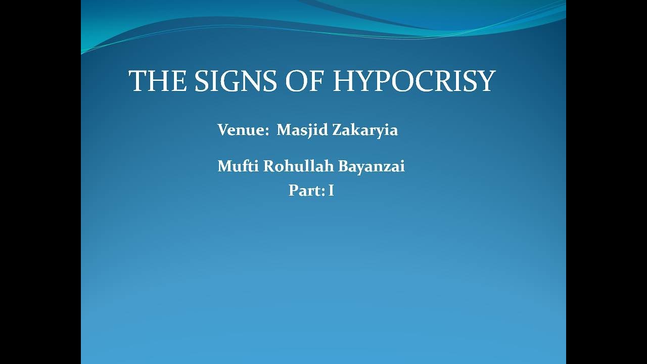 The Signs of Hypocrisy - YouTube