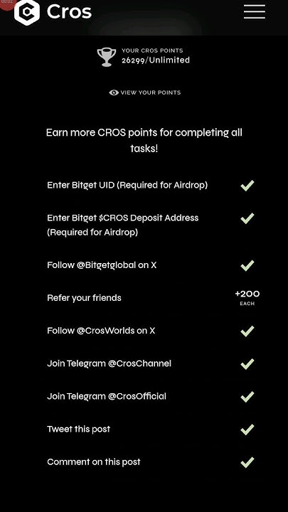 Cros 23 October Listing 😱| Cros Not Open | Cros Airdrop Bangla | Cros Bitget Connect | Cros ...