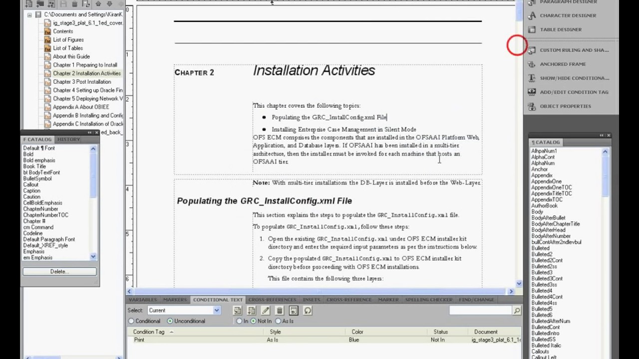 How to apply conditional text to FrameMaker - YouTube