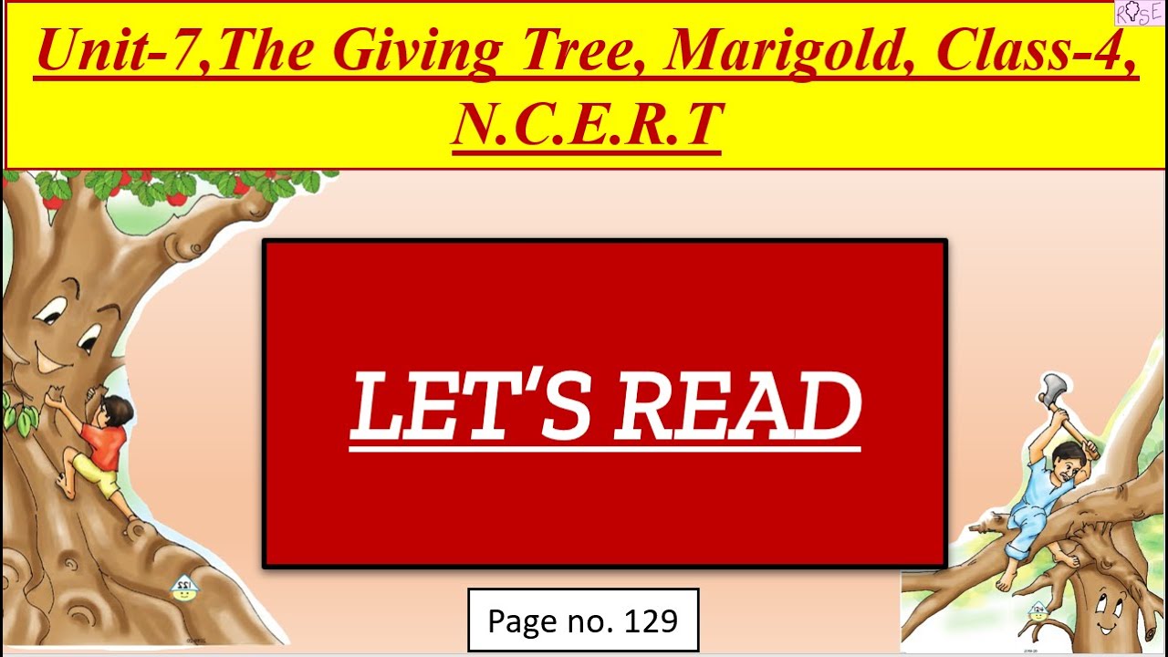 Class 4 English Marigold Unit 7 | The giving tree | Lets Read | Page no ...