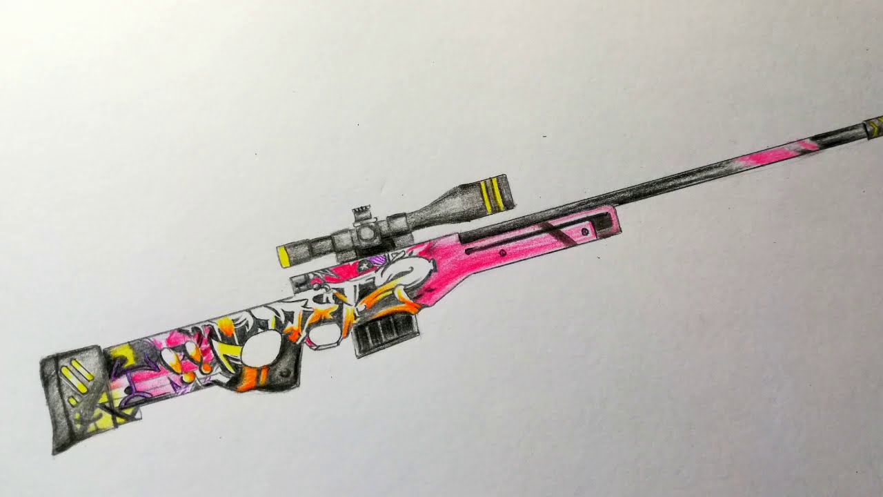 Freefire Drawing: AWM Target's Revolt || Vẽ AWM skin mạnh nhất trong ...