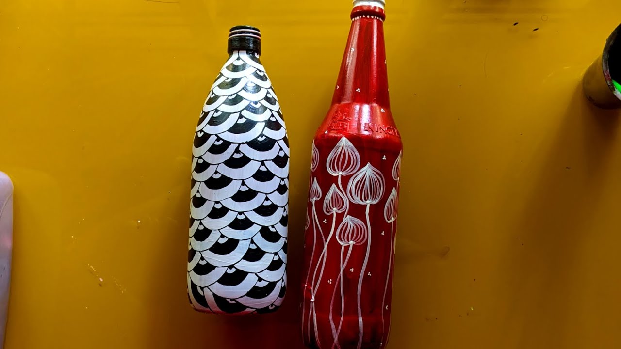 Creative bottles art | illusion art| bottle painting ideas - YouTube