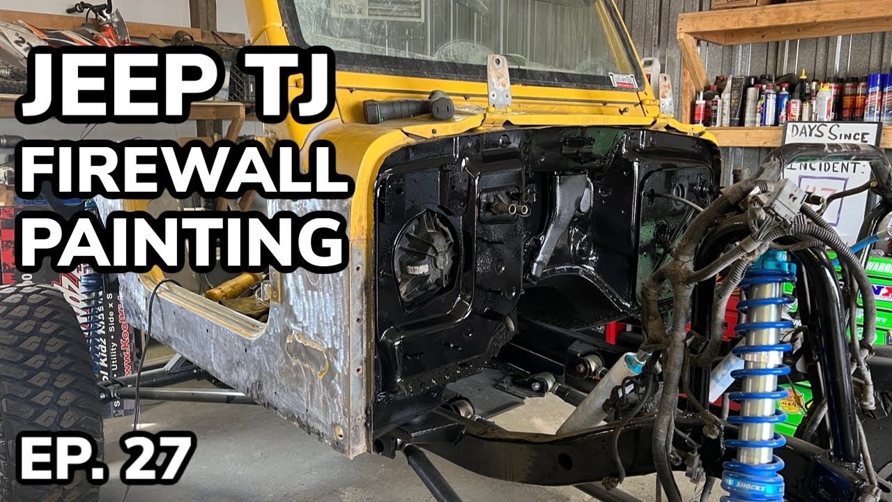 PAINTING JEEP TJ FIREWALL!! (One Ton Build) [Ep. 27] - YouTube