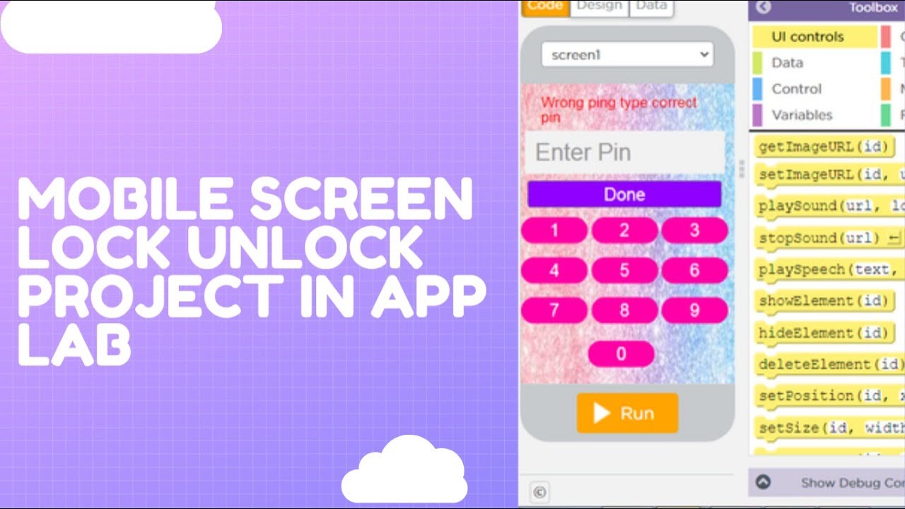 Mobile Screen Lock Unlock Project In App lab | Shubhangi coding and ...