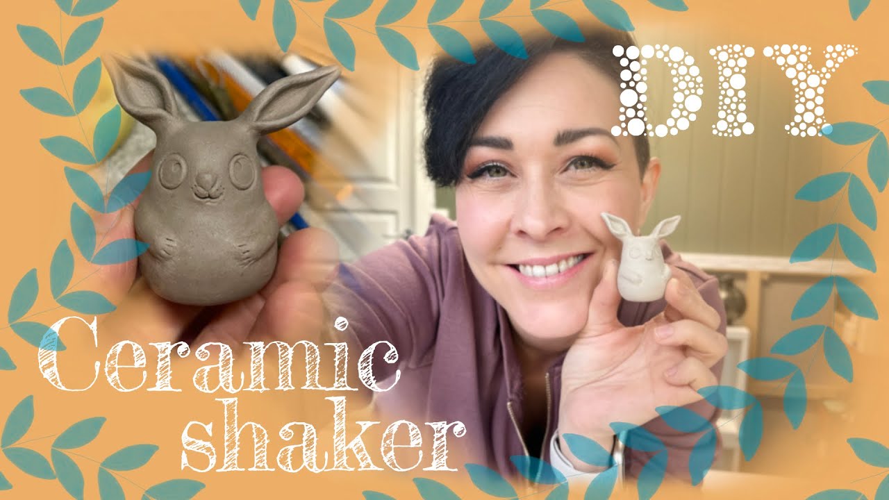 Sculpting a ceramic clay shaker bunny, tutorial DIY - YouTube