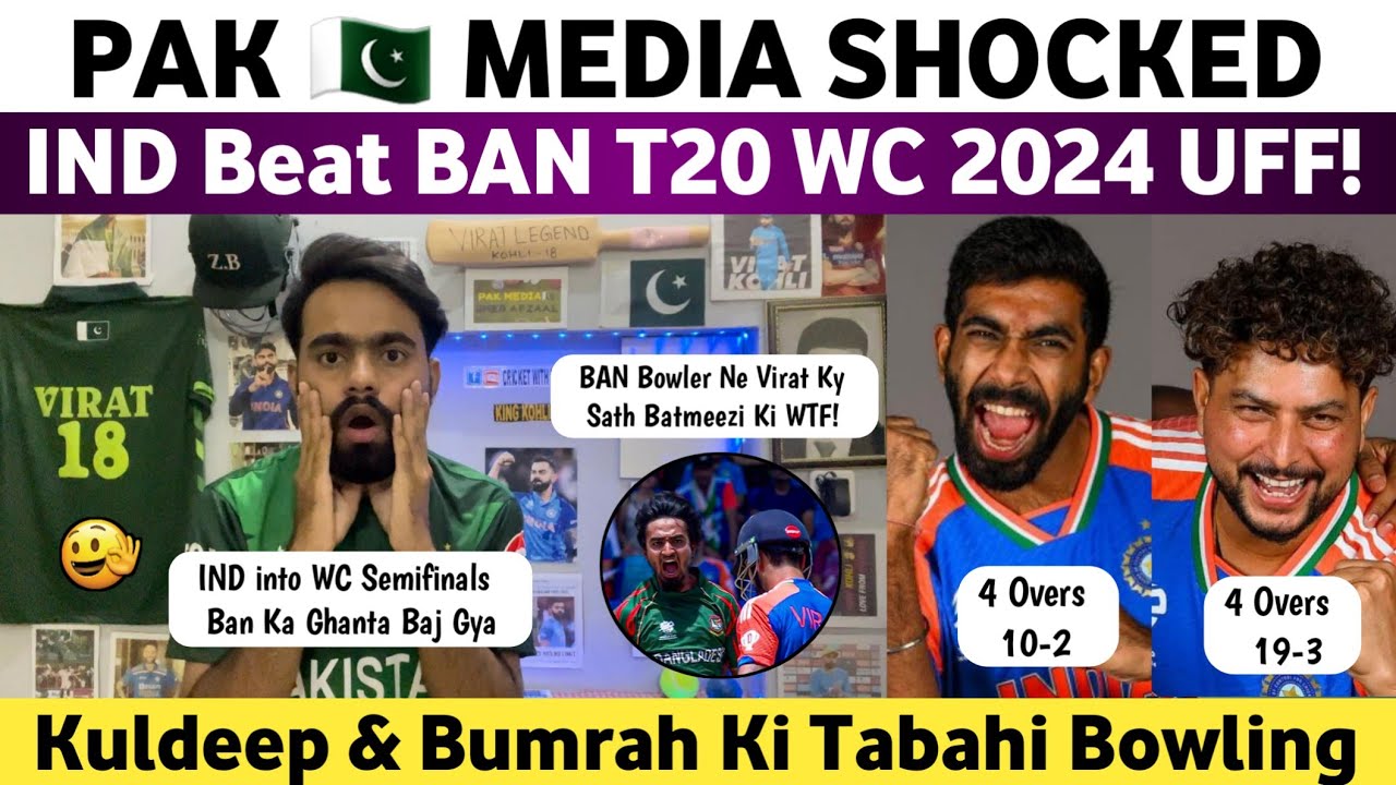 Pak 🇵🇰 Media on India in Semifinal T20 WC | Ind Vs Ban T20 WC Match 2024 | Pak Media on Ind Beat ...