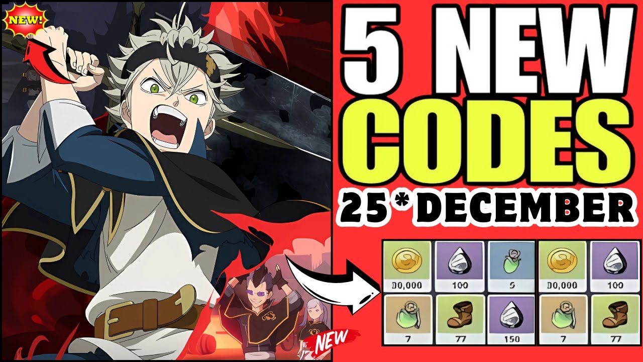 SURPRISE CODES⚠️25-DECEMBER 2024☑️BLACK CLOVER MOBILE GIFT CODES ...
