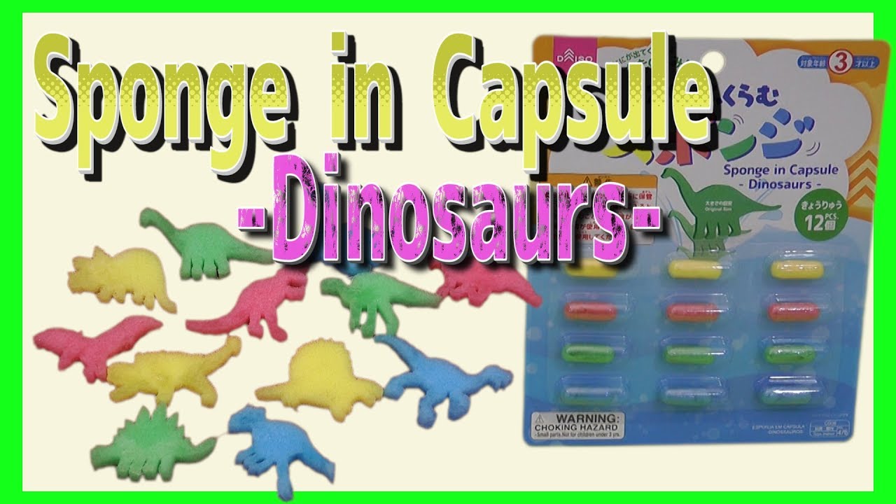 Toys Dinosaurs Sponge in Capsule | Mysterious Capsule - YouTube