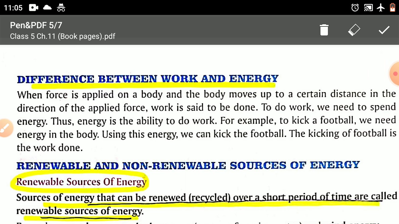 Ch-11 Work and Energy class-5 - YouTube